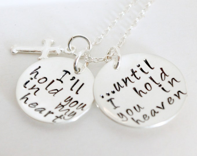 Grief Memorial Remembrance Necklace Bereavement Sympathy Jewelry - Hand ...