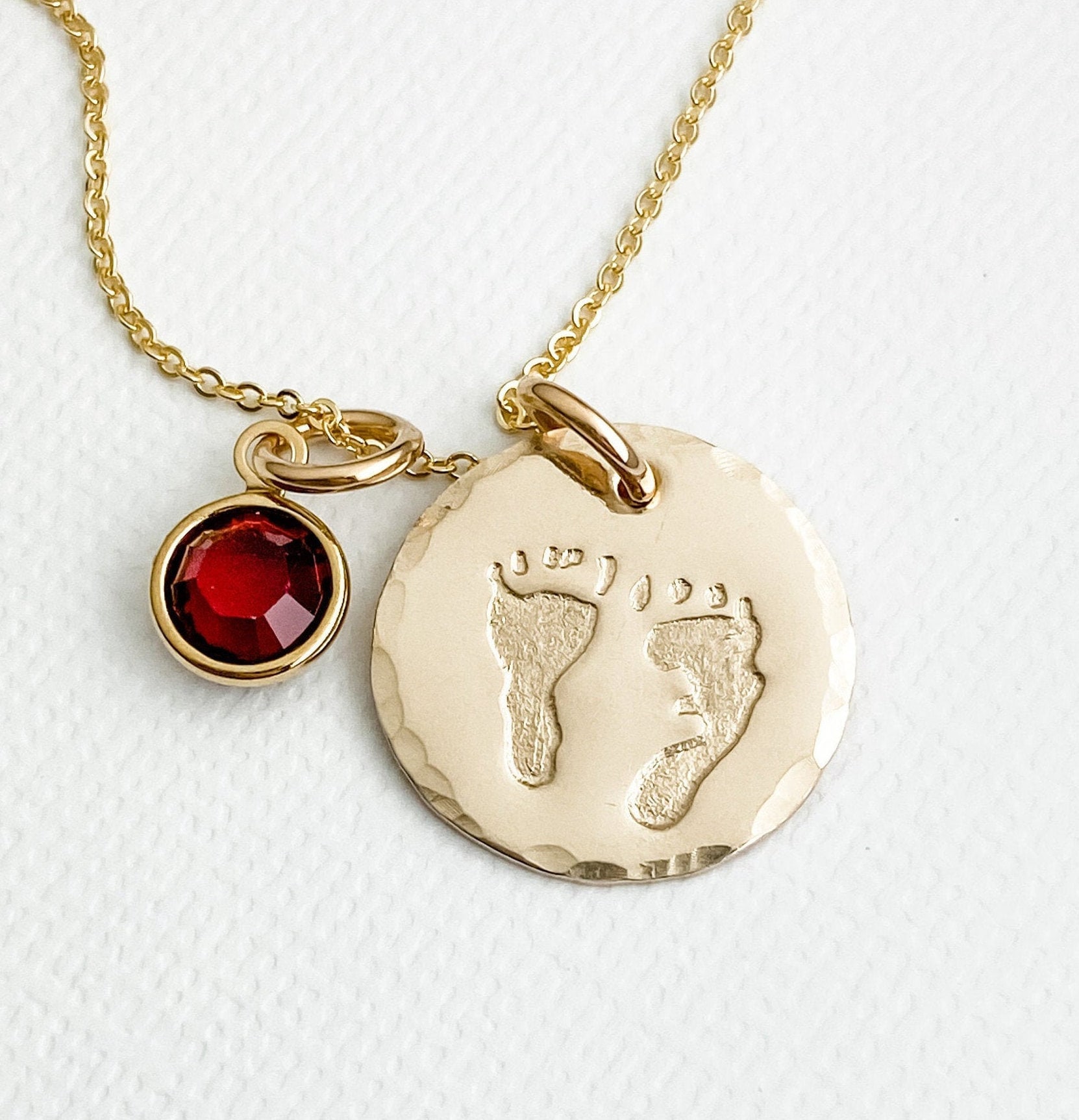 Pregnancy Necklace Baby Announcement Gold Hand Stamped Gift | Etsy