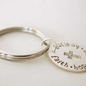 Faith Hope Love Healing - Recovery Gift Keychain Personalized Hand ...