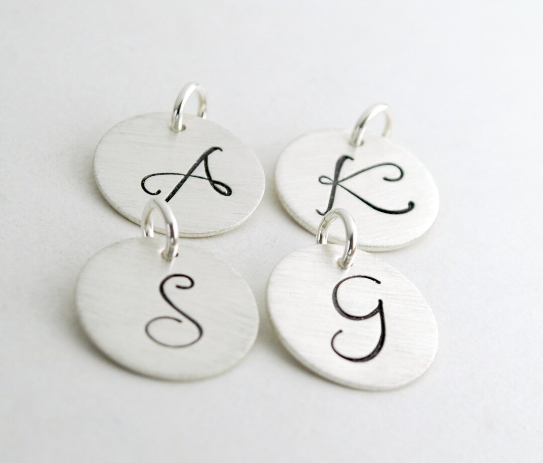 Initial Charms Personalized Gifts - Sterling Silver Initial Charm ...