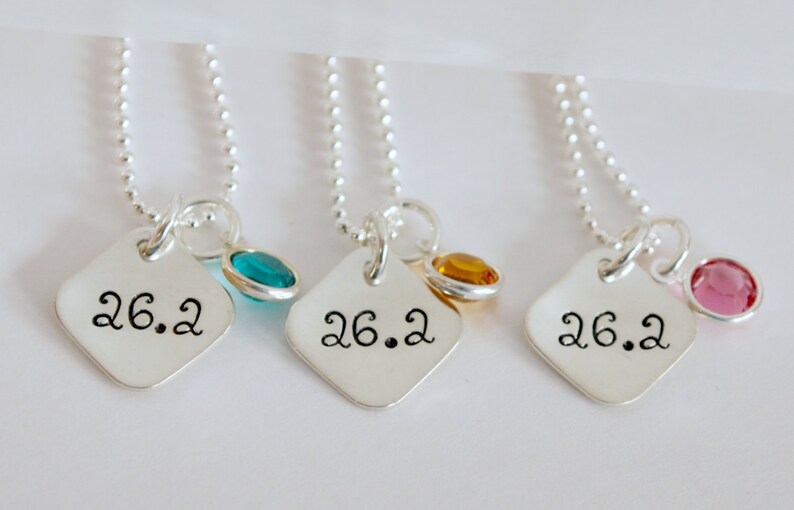 Custom Run Necklace Running Jewelry With Custom Birthstone - Etsy