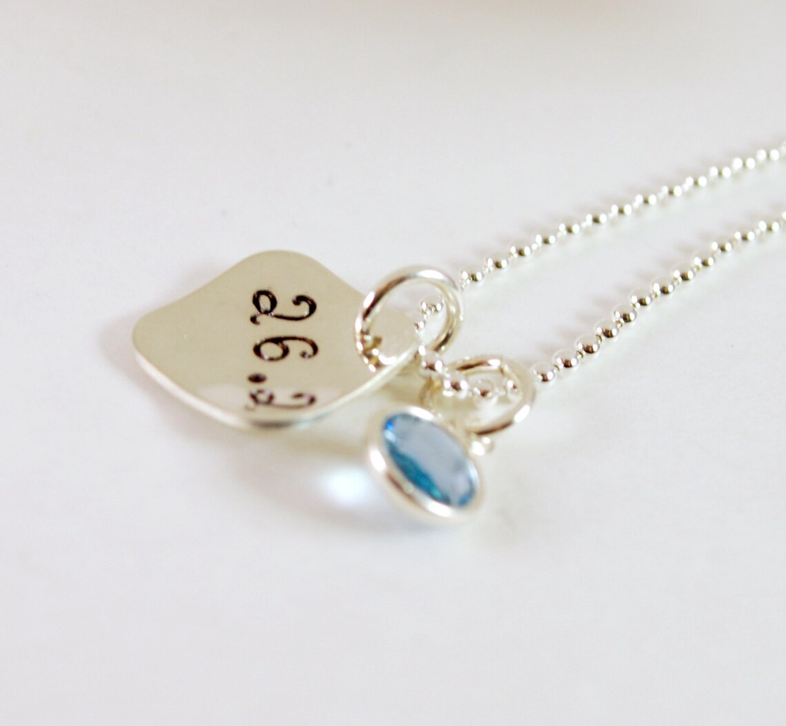 Custom Run Necklace Running Jewelry With Custom Birthstone - Etsy