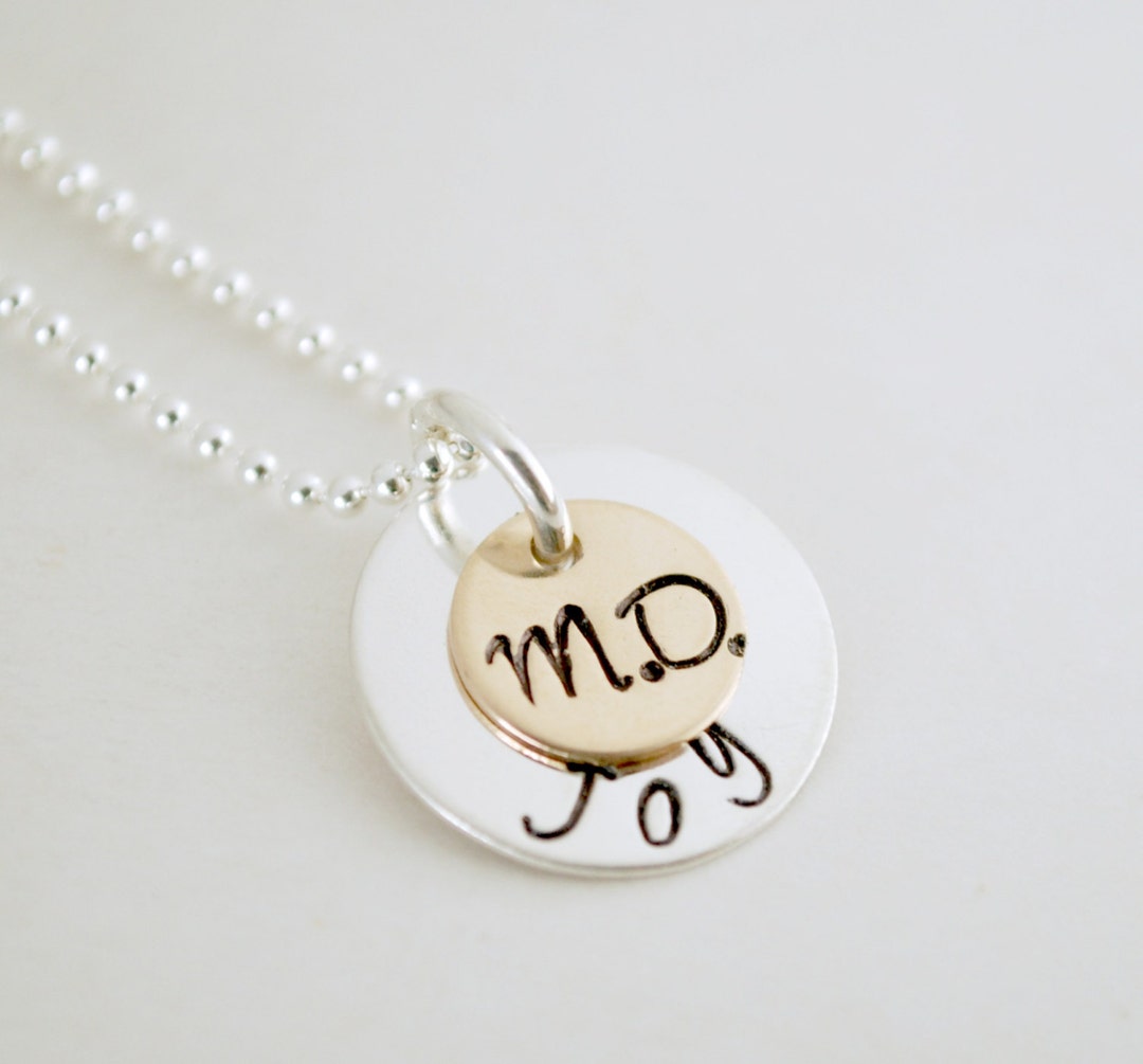 Physician Jewelry - Medical Doctor Necklace - Graduation Gift M.D. - MD ...