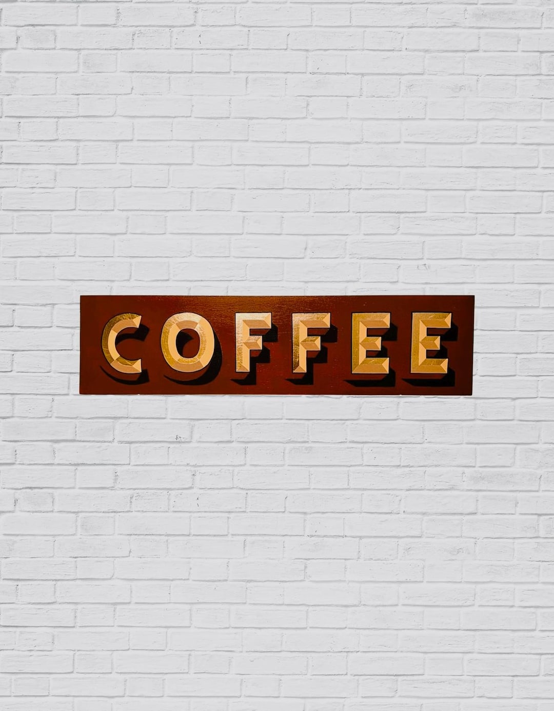 Hand Painted Coffee Banner | Vintage Coffee Sign - Etsy