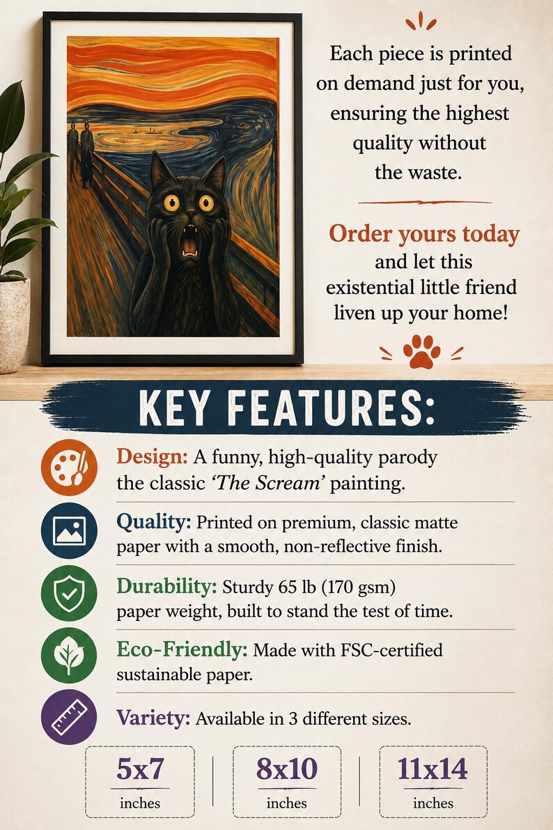 The Scream Red Panda Poster - Funny and Quirky Existential Dread Art ...