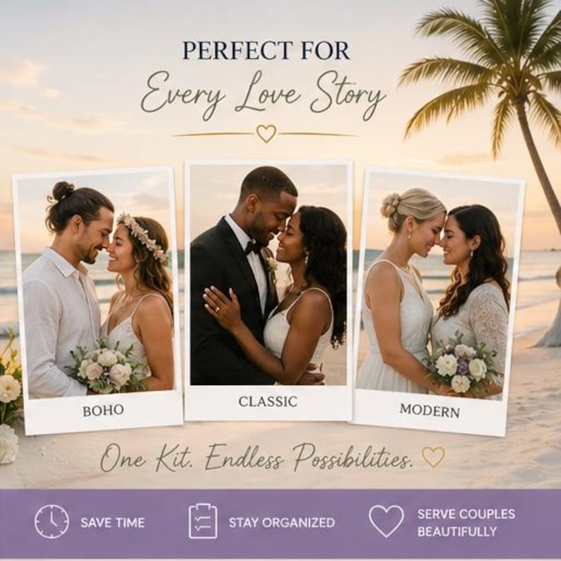 Wedding Officiant Kit | 18 Ceremony Scripts Templates and Forms ...
