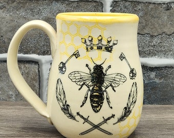 Honey Bee Mug 16 Oz Beekeeper Gift Nature Mug Queen Bee Nature Lover ...