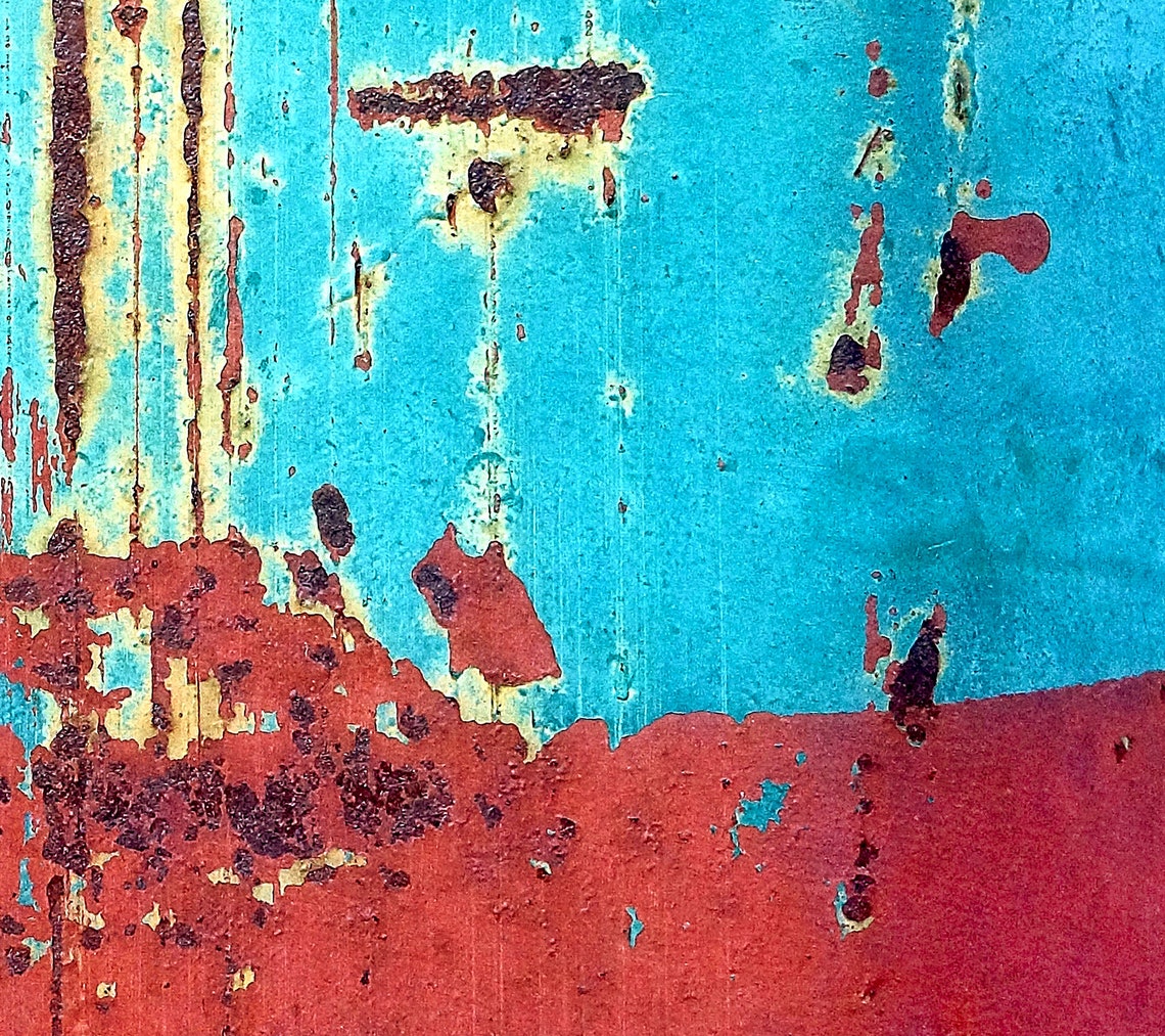 Turquoise Abstract Photo, Aqua, Red, Modern Art, Contemporary Decor ...