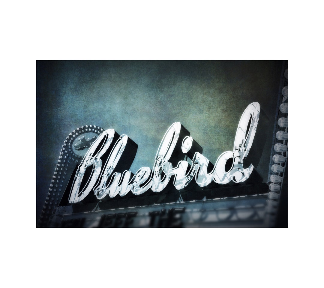 Mid-century Neon Photo, Bluebird Theater Sign, Denver Colfax - Etsy