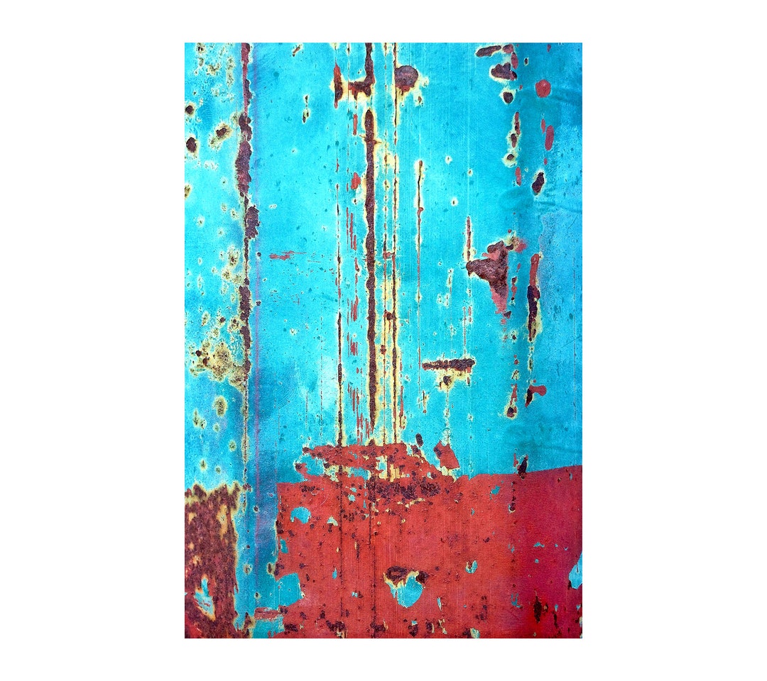 Turquoise Abstract Photo, Aqua, Red, Modern Art, Contemporary Decor ...