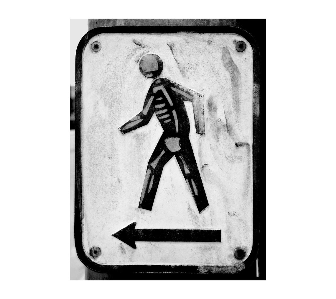 Skeleton Street Art Graffiti Photography Black and White - Etsy