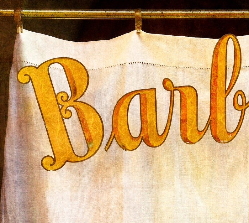 Barber Shop Sign Photo, Tuscany, Italy, Gold Lettering, Travel ...