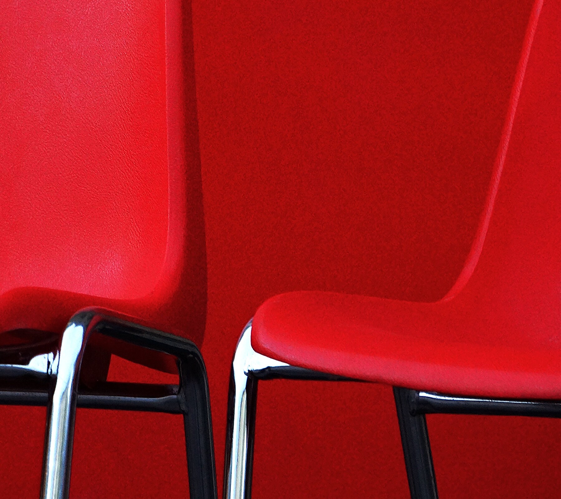 Red Chairs Photo, Fire Engine Red, Modern Art, Bold Office Decor ...