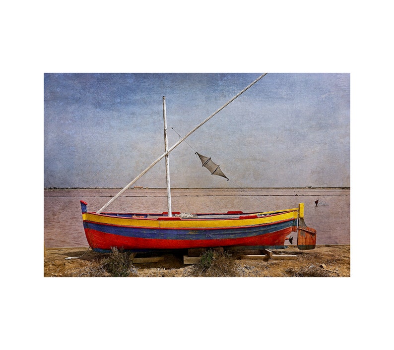 Fishing Boat, Primary Colors, Seaside, Salt Flats, South of France ...