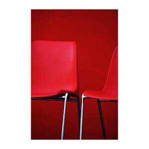 Red Chairs Photo, Fire Engine Red, Modern Art, Bold Office Decor ...