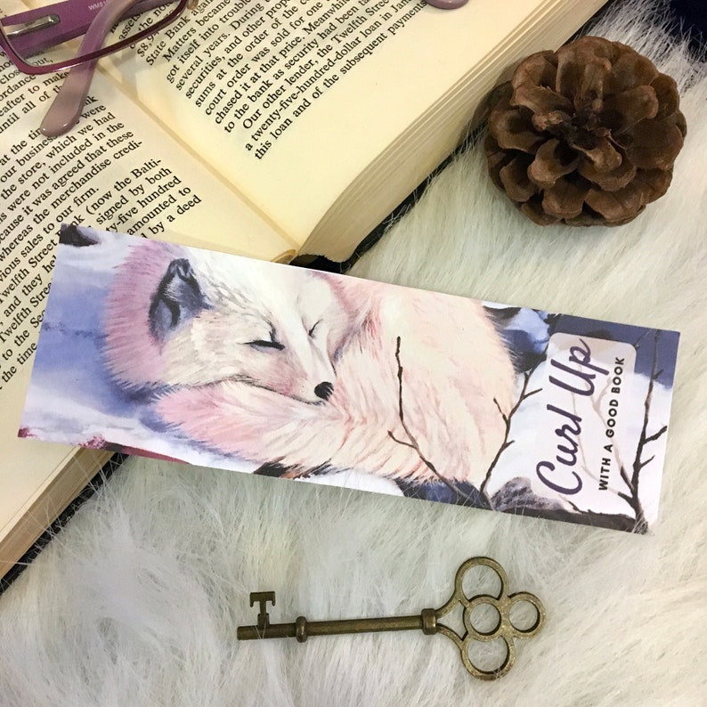 Arctic Fox Printable Bookmark Fox Bookmark Fox Lover Gift | Etsy