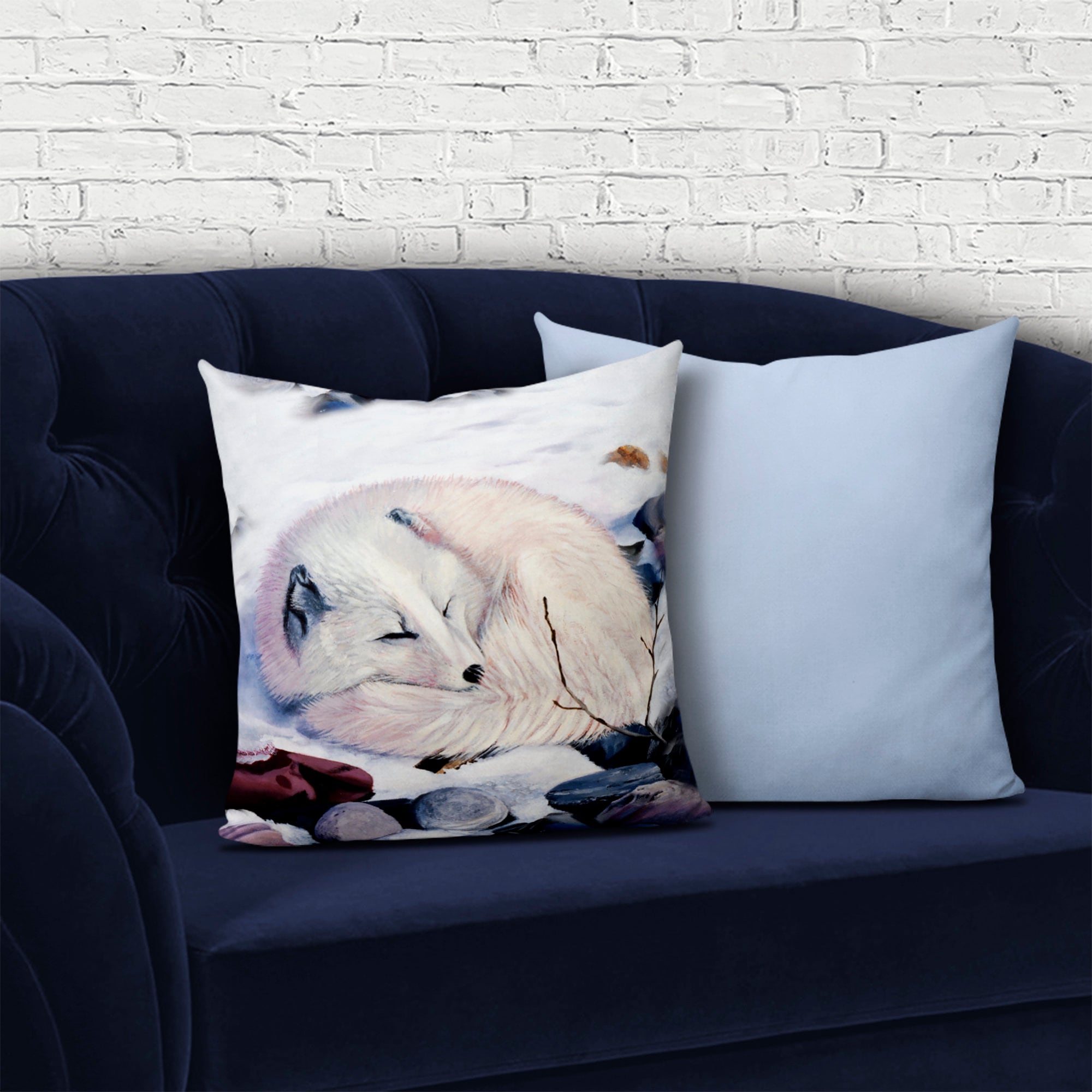 Arctic Fox Throw Pillow, Fox Pillow, Decorative Pillows, Housewarming ...