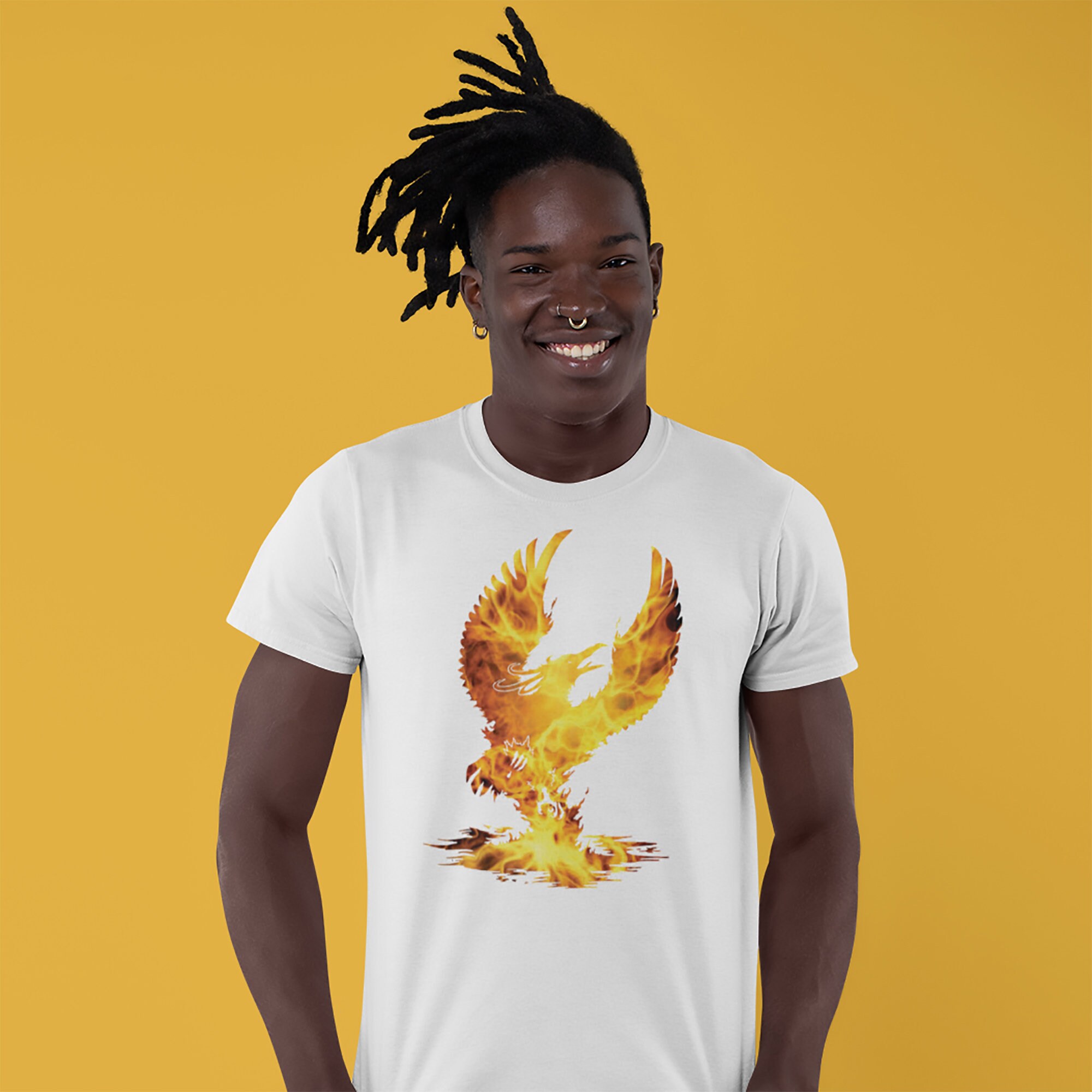 Phoenix Rising T Shirt Fire Bird Of Rebirth Tee Mythic Egyptian Bird