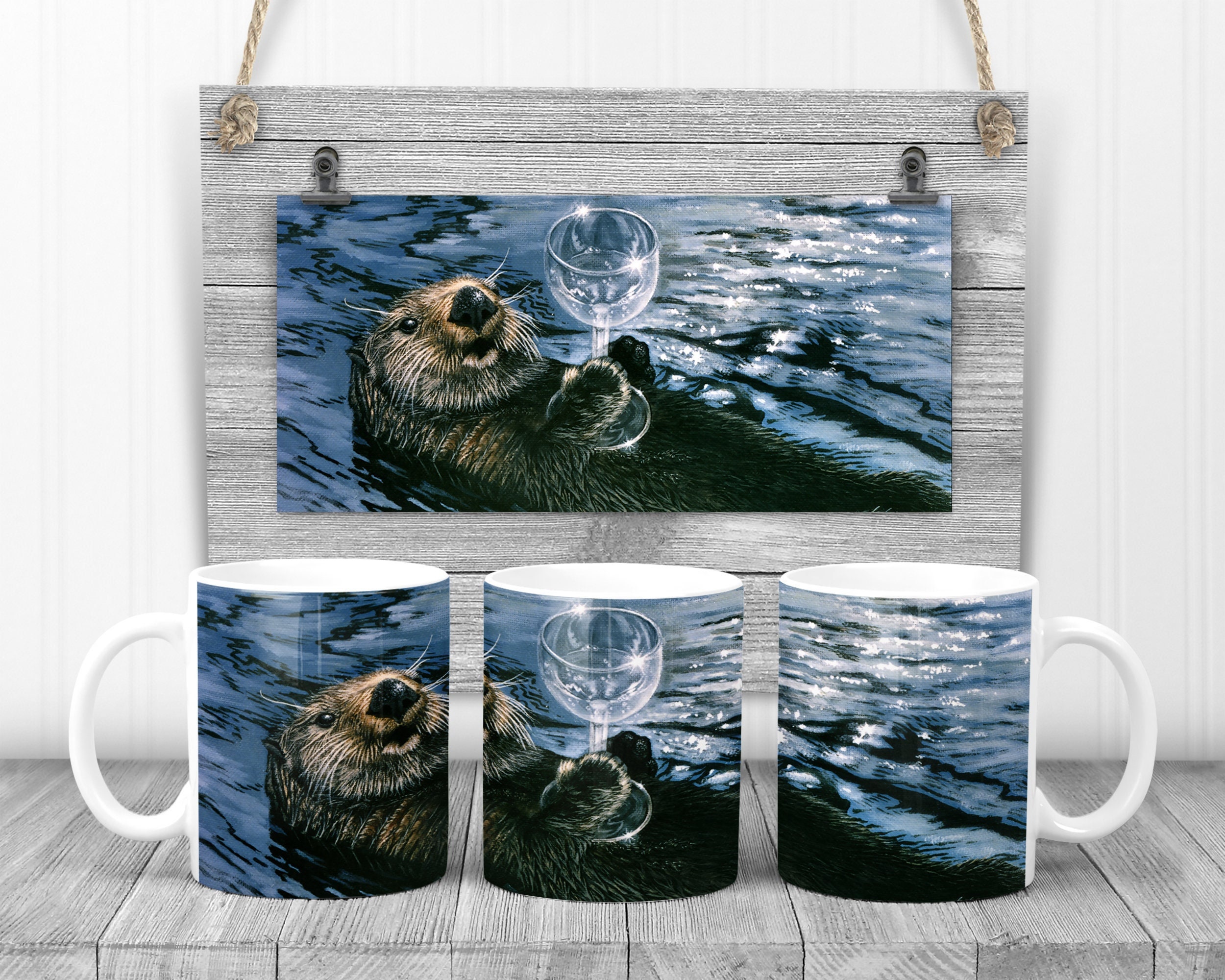 Otter Mug, Otter Gifts, Sea Otter, Otter Art, Funny Mug, Funny Gifts ...