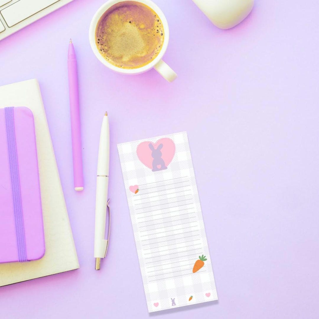 Pastel Bunny Memo Pad | Easter Printable Notepad | Spring Basket ...