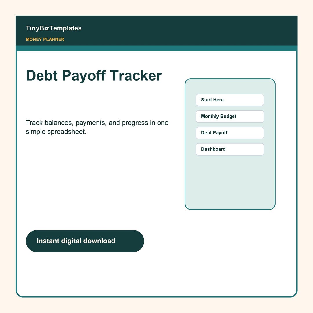 Debt Payoff Tracker Spreadsheet, Snowball Planner, Excel Template ...