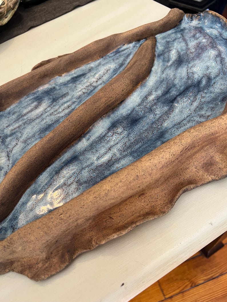 Large Organic Ceramic Platter by Clearwater Potters – Lake Norman Hand ...