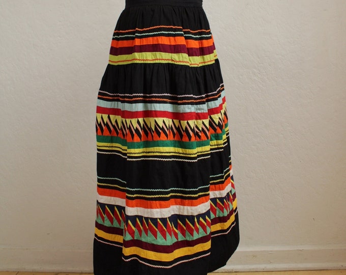 Rare 1940's Seminole Indigenous Native American Patchwork Skirt in ...