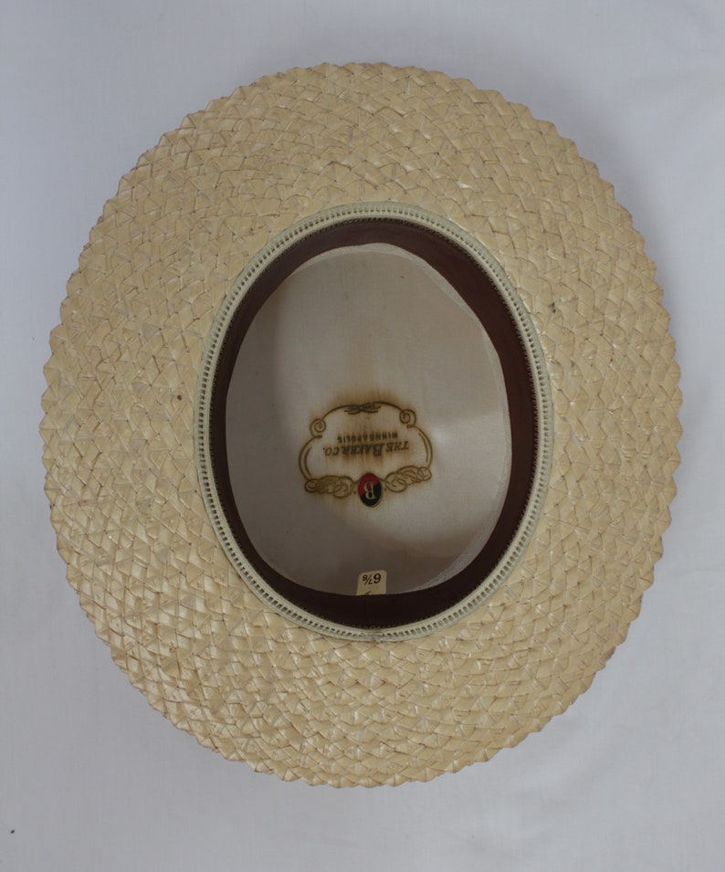 1900's Men's Sailor Skimmer Boater Hat / Stiff Sennit | Etsy