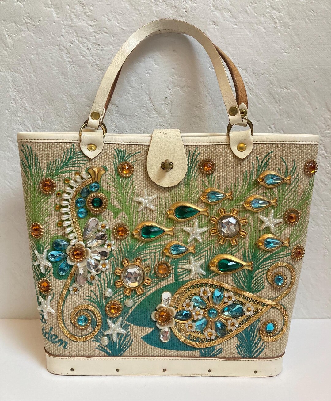 1960's "enid Collin’s" of Texas "sea Garden" Jeweled Purse / Handbag - Etsy