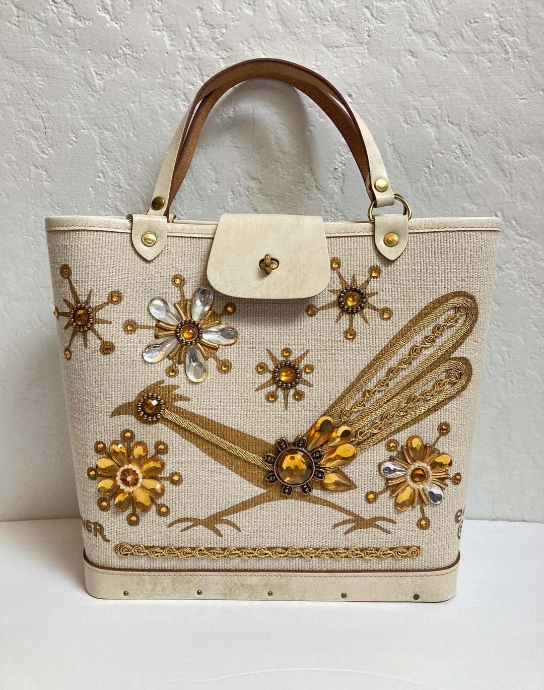 1960's "enid Collin’s" of Texas "roadrunner" Jeweled Purse / Handbag - Etsy