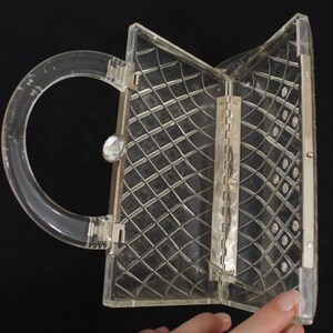 1950's Clear Lucite Purse in a Pillow Shape / Clutch With - Etsy