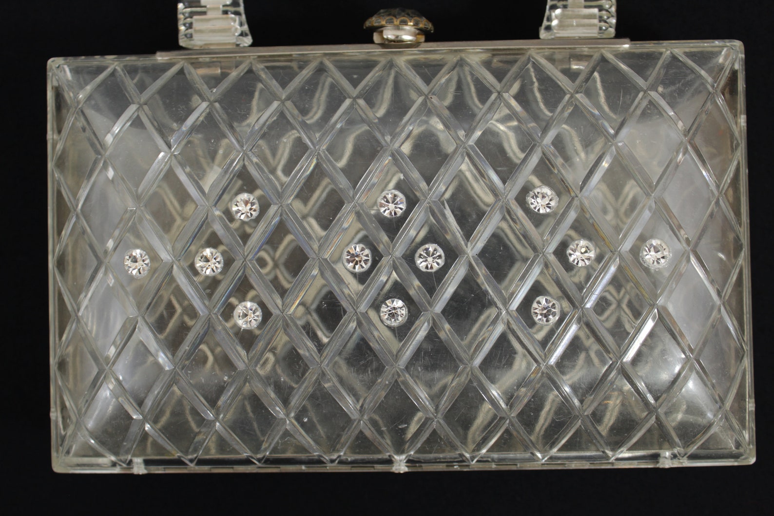 1950's Clear Lucite Purse in a Pillow Shape / Clutch With - Etsy