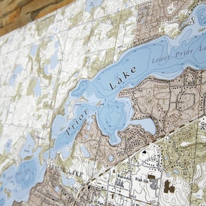 Prior Lake - Canvas Lake Map (premium Quality) - Etsy