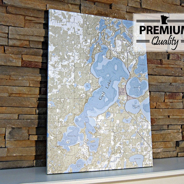 Gull Lake Map Svg - Etsy