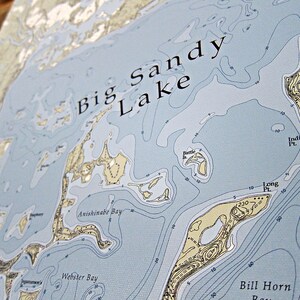 Big Sandy Lake - Canvas Lake Map (premium Quality) - Etsy