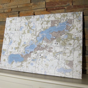 Prior Lake - Canvas Lake Map (standard Quality) - Etsy