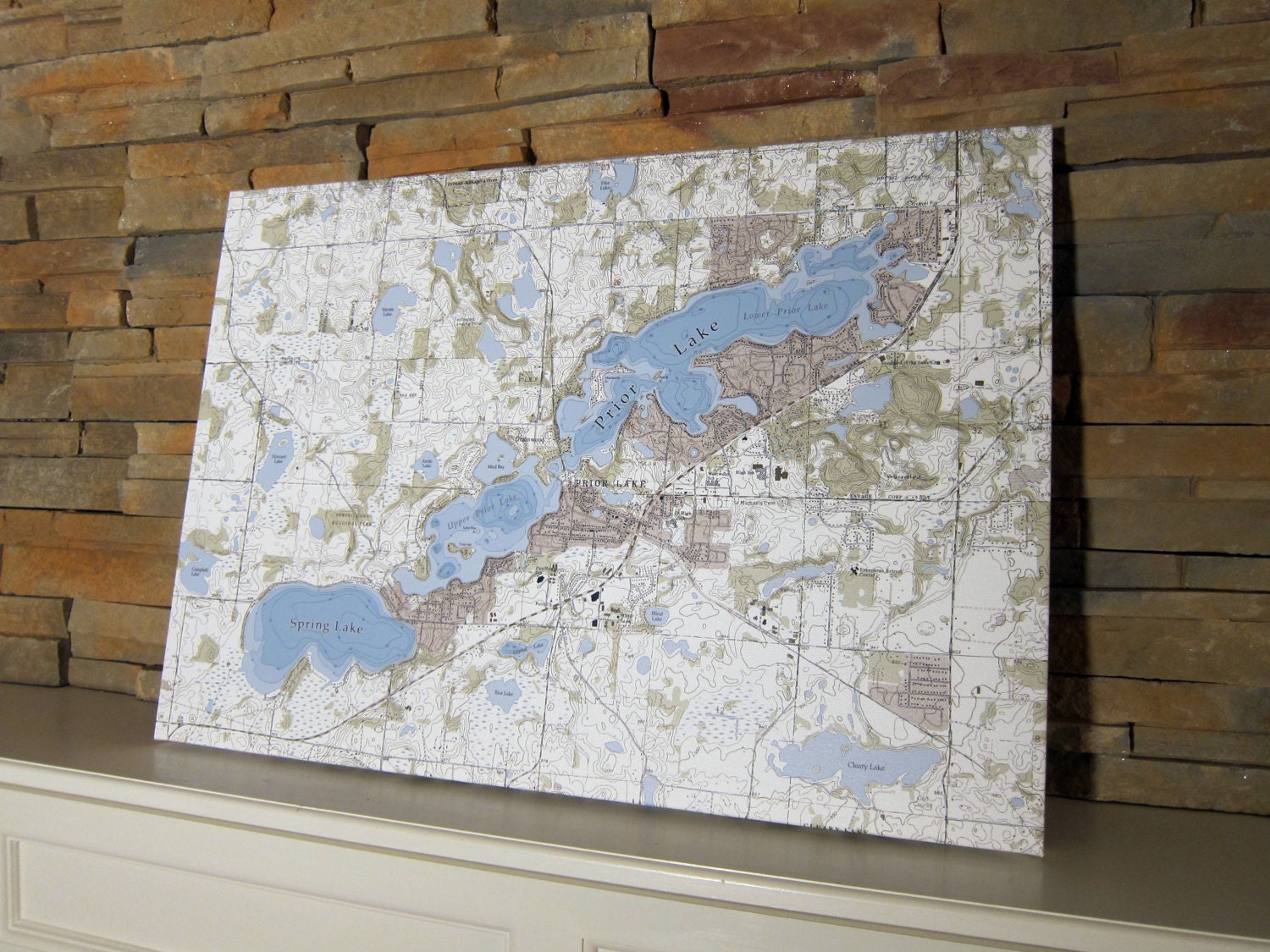 Prior Lake - Canvas Lake Map (standard Quality) - Etsy