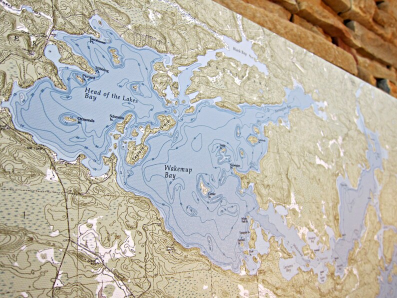 Lake Vermilion - Canvas Lake Map (premium Quality) - Etsy