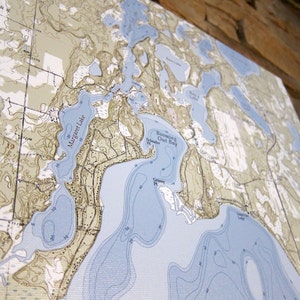 Gull Lake - Canvas Lake Map (standard Quality) - Etsy