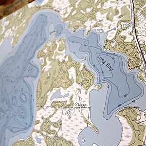 Ten Mile Lake Canvas Lake Map premium Quality - Etsy