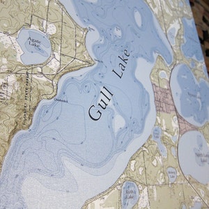 Gull Lake - Canvas Lake Map (standard Quality) - Etsy