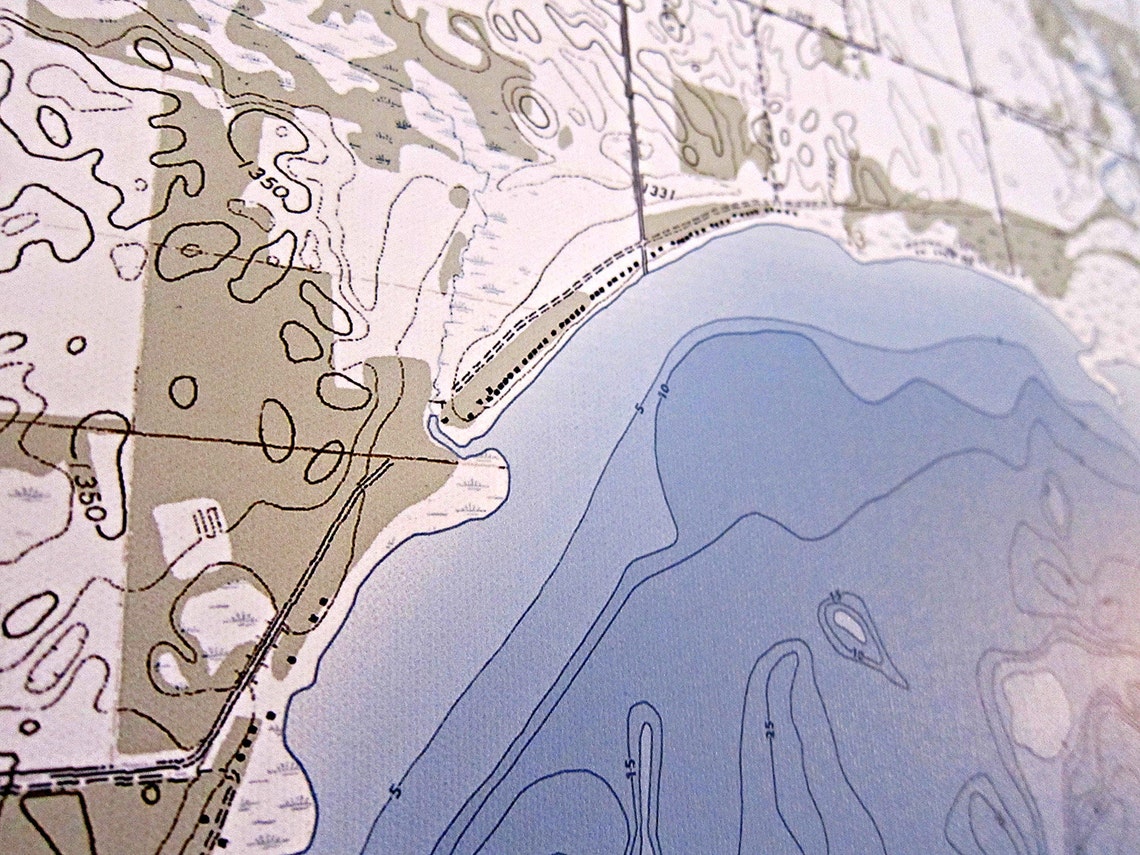 Rush Lake - Canvas Lake Map (premium Quality) - Etsy