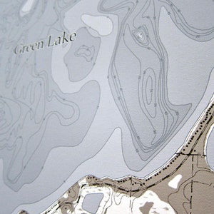 Green Lake - Canvas Lake Map (premium Quality) - Etsy