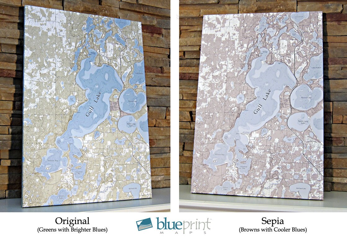 Big Sandy Lake Canvas Lake Map premium Quality - Etsy