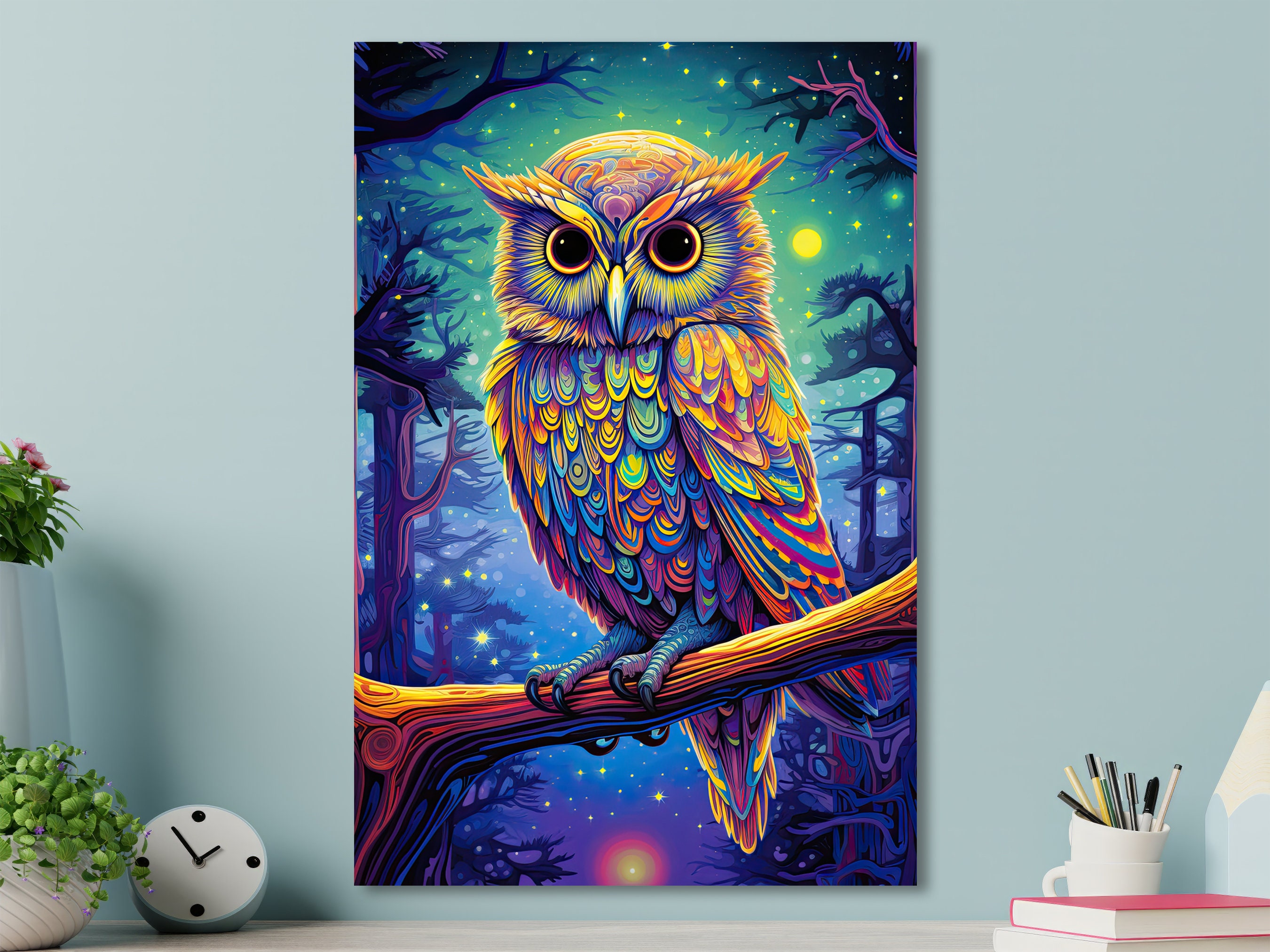 Digital AI Art 300dpi Psychedelic Bird Poster Collection - Etsy