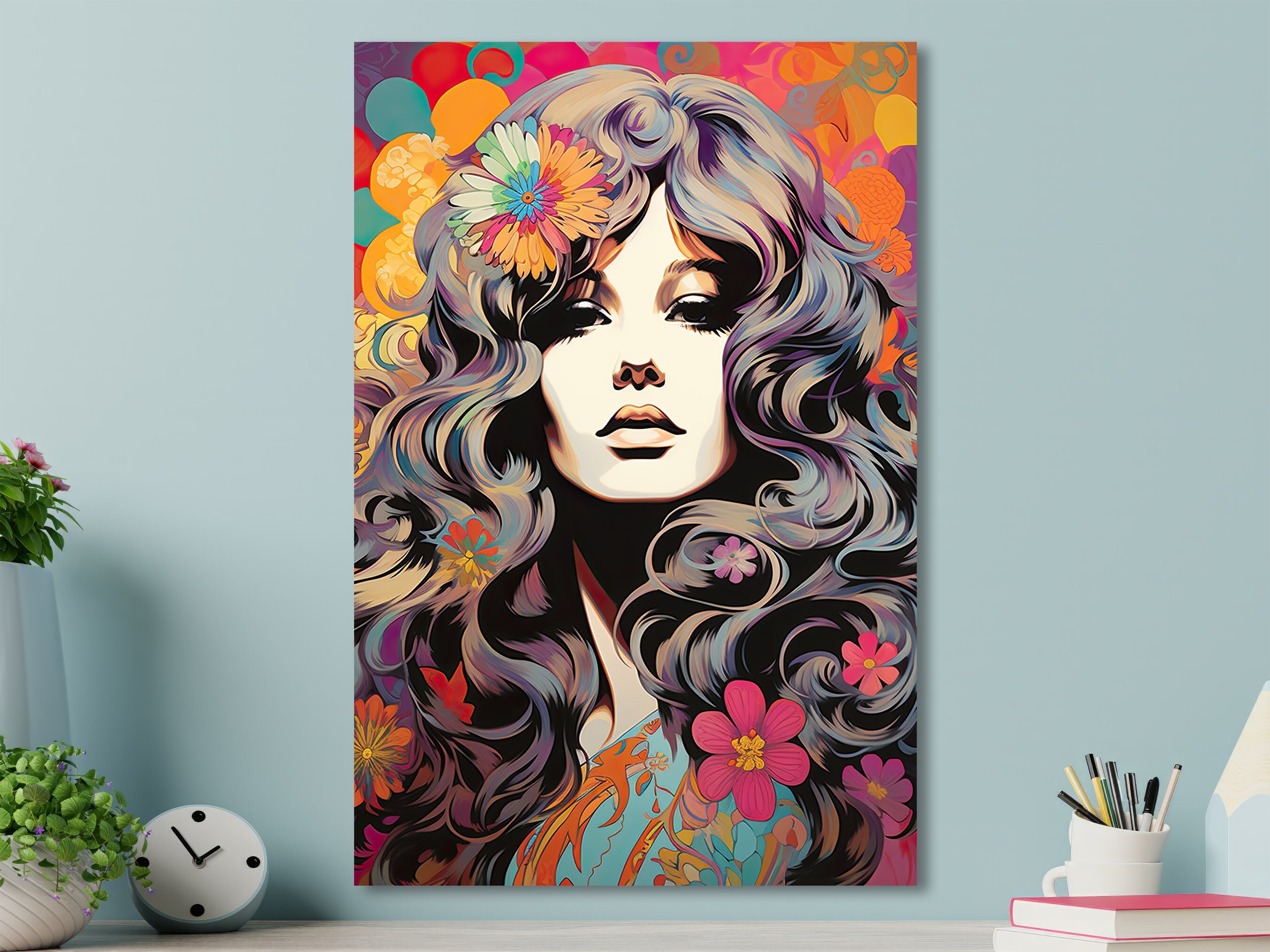 Glam Rock Era 70s 60s Psychedelic Art Print Digital Download - Etsy