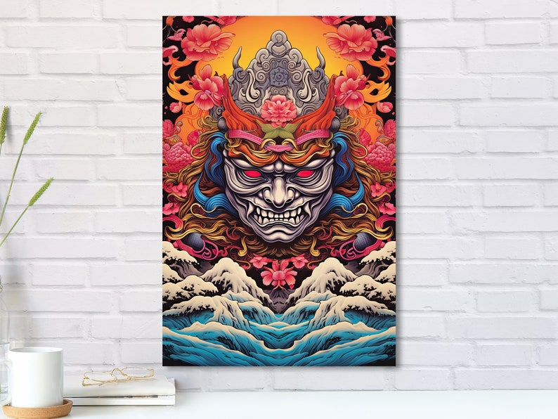 Psychedelic Samurai Art Poster Series Digital AI Art - Etsy