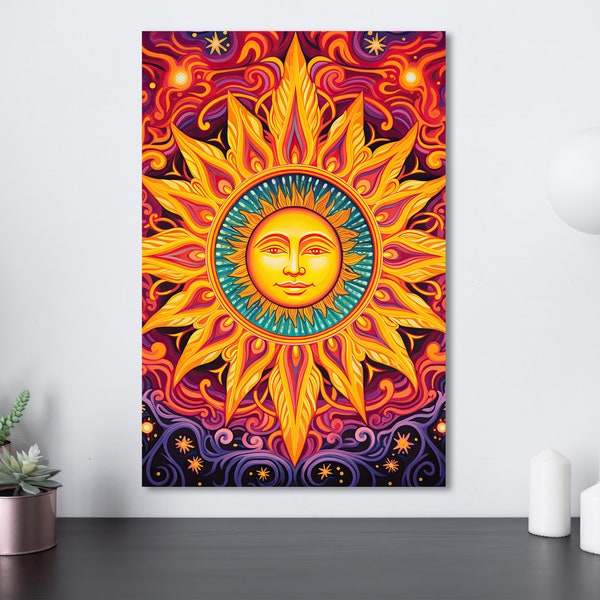 Psychedelic Sun - Etsy