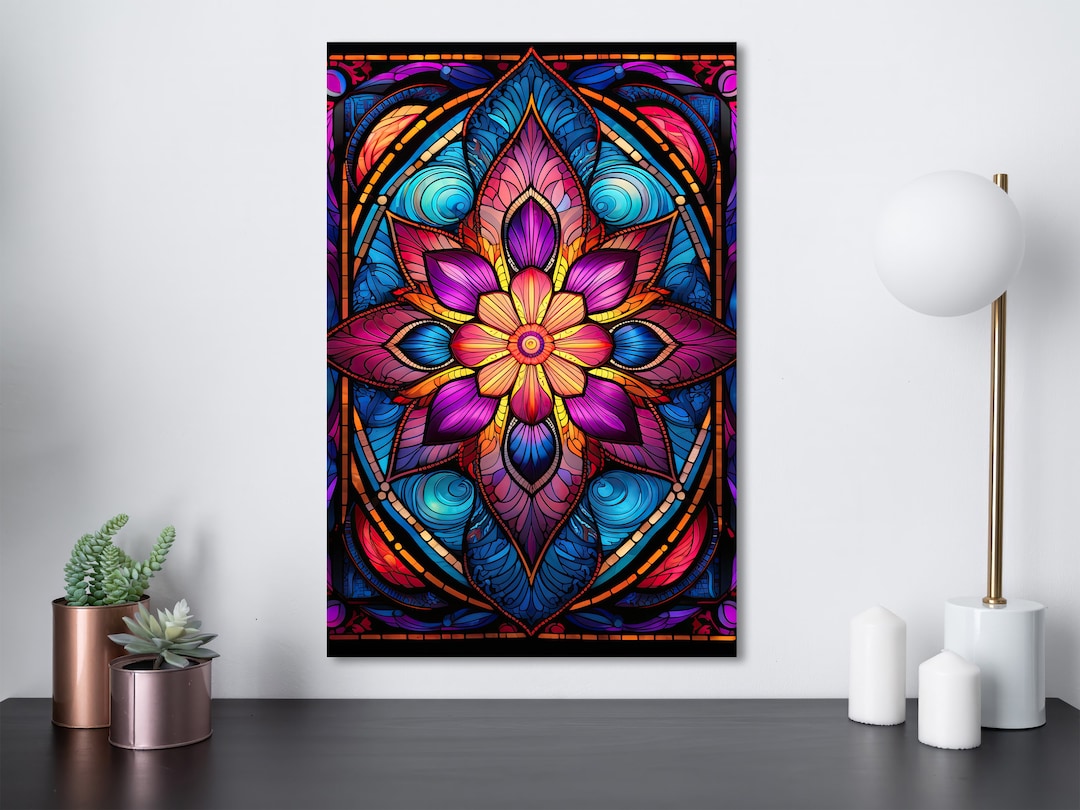 Psychedelic Stained Glass Art | Trippy Light Patterns | Digital AI Art ...