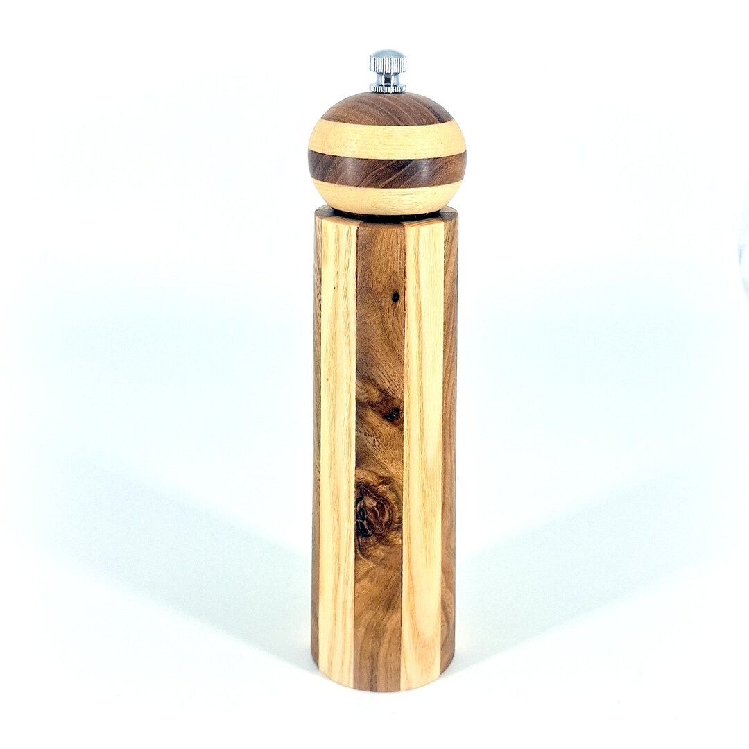Handturned Segmented Wooden Salt and Pepper Grinder Mill Shaker ...